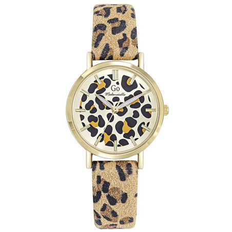 Montre femme léopard Go bracelet cuir 699635 | 1001-montres.fr